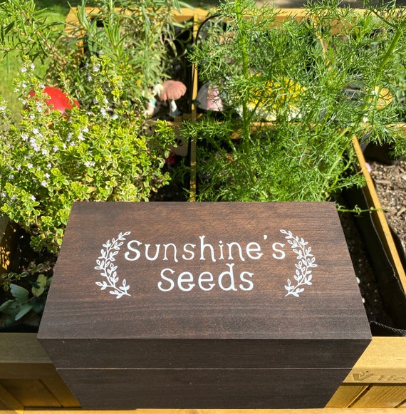 Customizable Seed Box Recipe Box Keepsake Box | Etsy