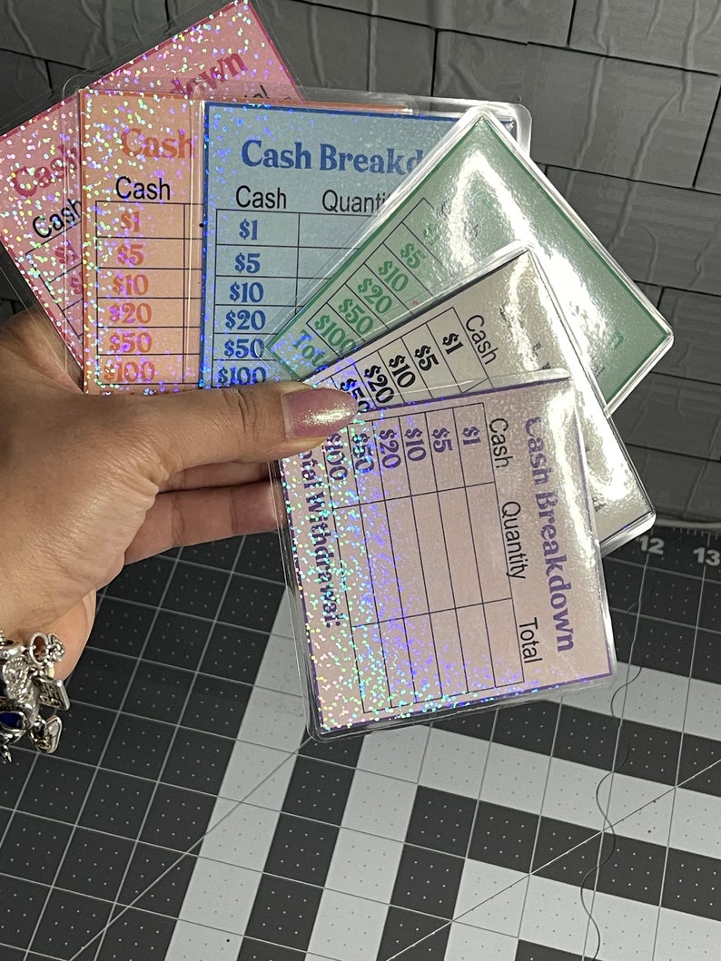 Cash Breakdown Slip Teller Slip Reusable Cash Slip - Etsy