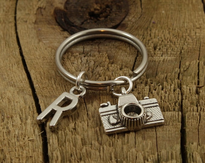 Camera Keyring, Camera Keychain, Photographer Keyring, Personalised ...