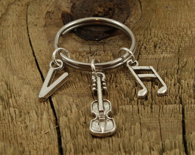 Violin Keyring, Violin Keychain, Violinist Keyring, Personalised Violin ...