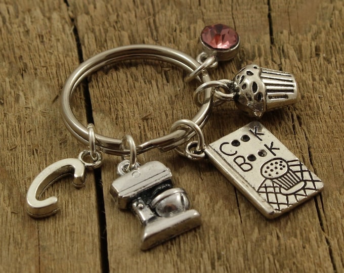 Baker Keyring, Baker Keychain, Bake off Keyring, Personalised Baker ...