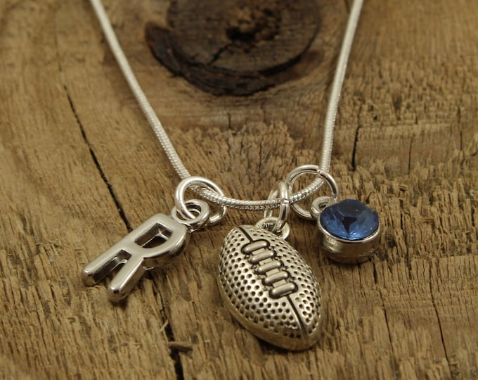 Rugby Necklace, Rugby Pendant, Rugby Ball Necklace, Personalised ...