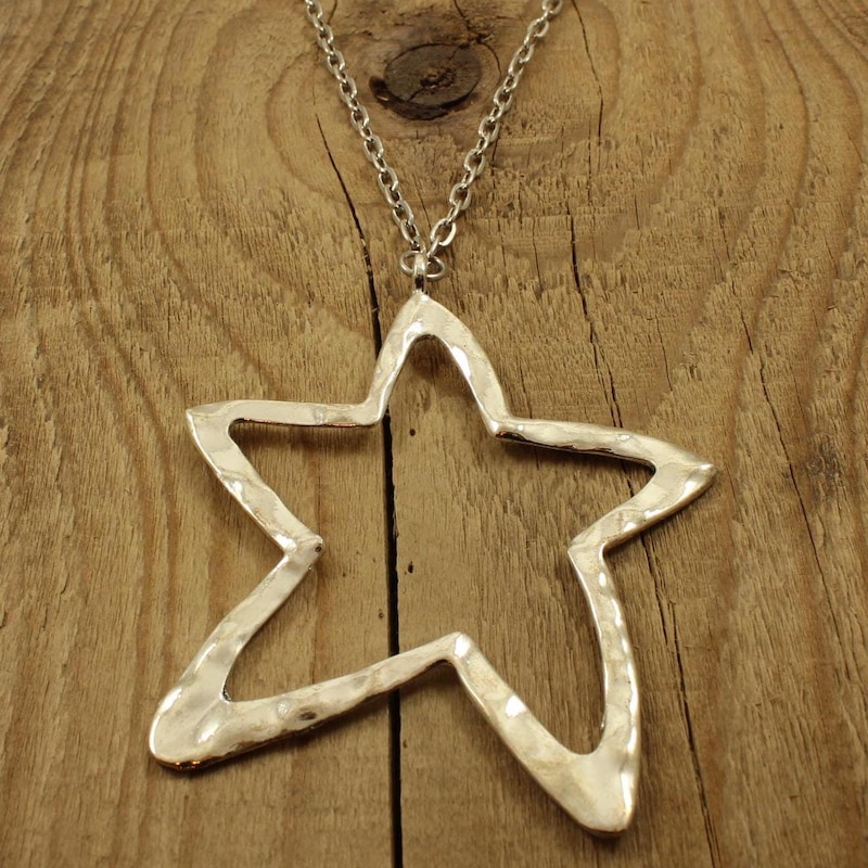 Womens Large Star Necklace - Etsy