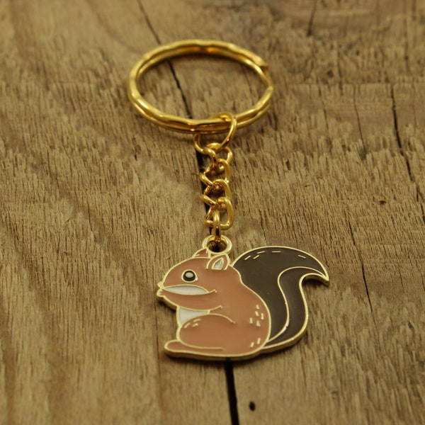 Squirrel Keychain - Etsy