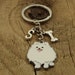 Moon Keyring Cat Moon Keychain Moon Cat Keyring - Etsy