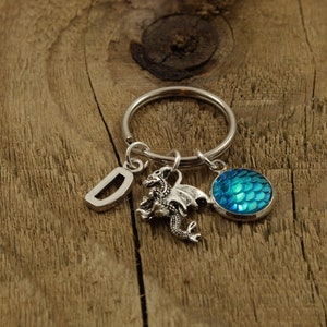Dragon Keyring, Dragon Keychain, Dragon Scale Keyring, Personalised ...