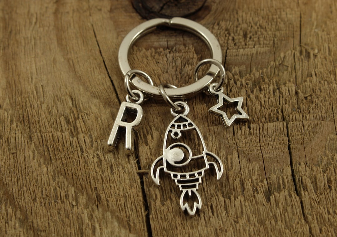 Rocket Keychain Rocket Keyring Space Keychain Space Keyring Astronaut Keychain Rocket T
