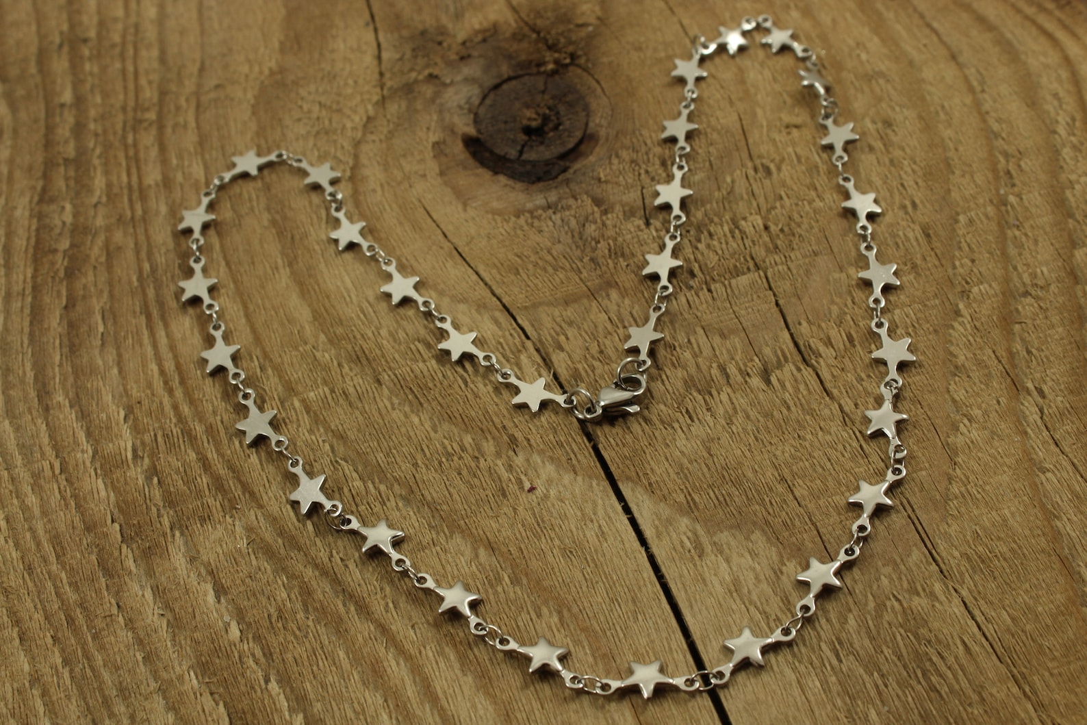 Silver Star Chain Necklace Silver Star Necklace Star - Etsy