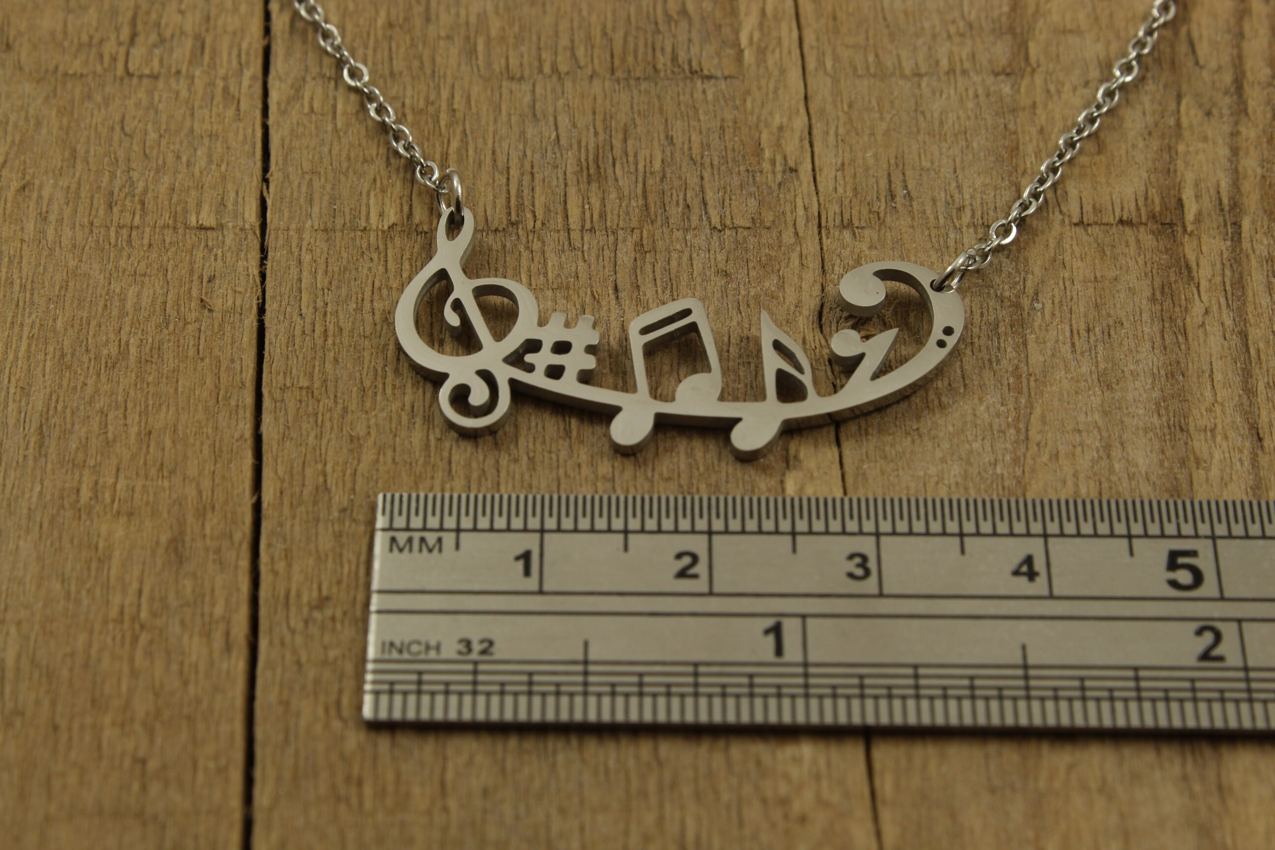 Music Note Necklace, Treble Clef Pendant, Music Necklace, Musical ...