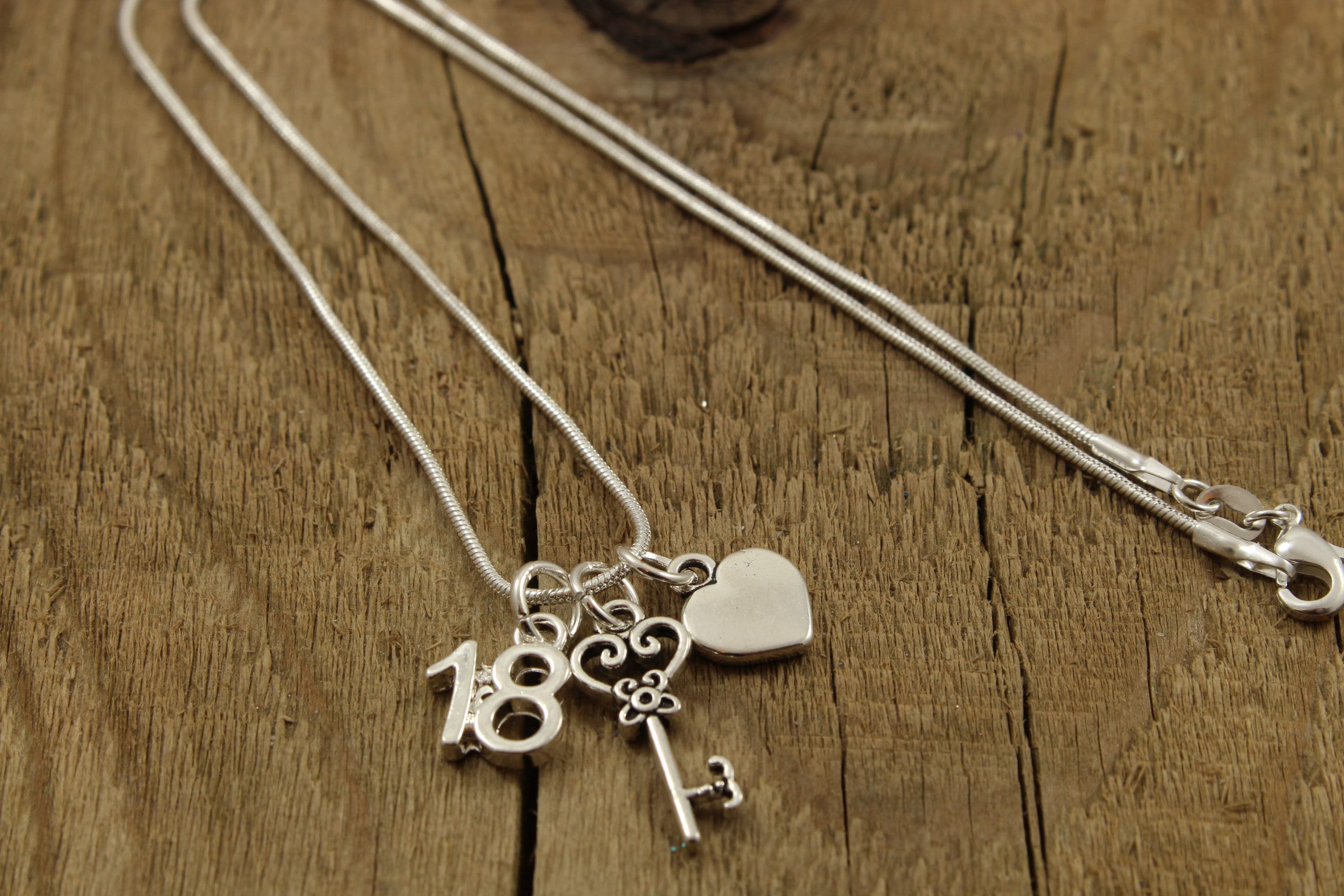 18 Necklace, 18th Birthday Gift, 18 Pendant Necklace, 18th Necklace ...