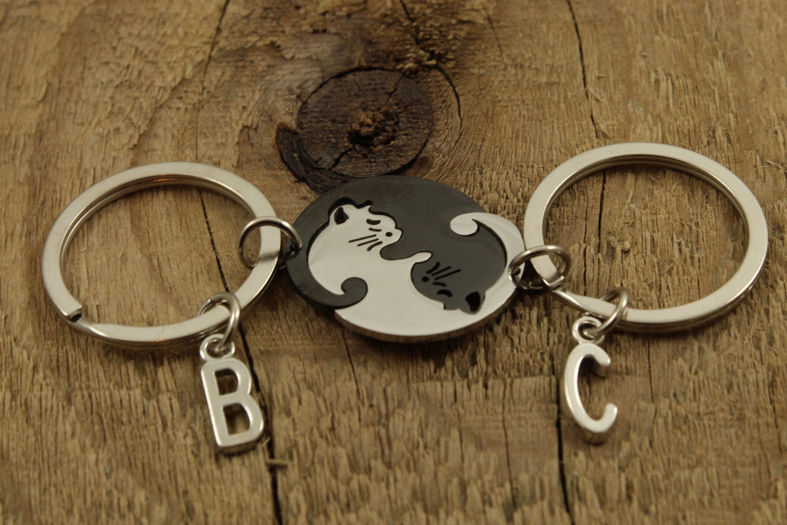 Cat Lover Keychains, Cat Keyring Gift Set, Pair of Best Friend ...