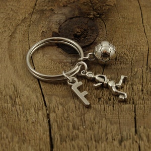Footballer Keyring, Footballer Keychain, Soccer Keychain, Personalised ...