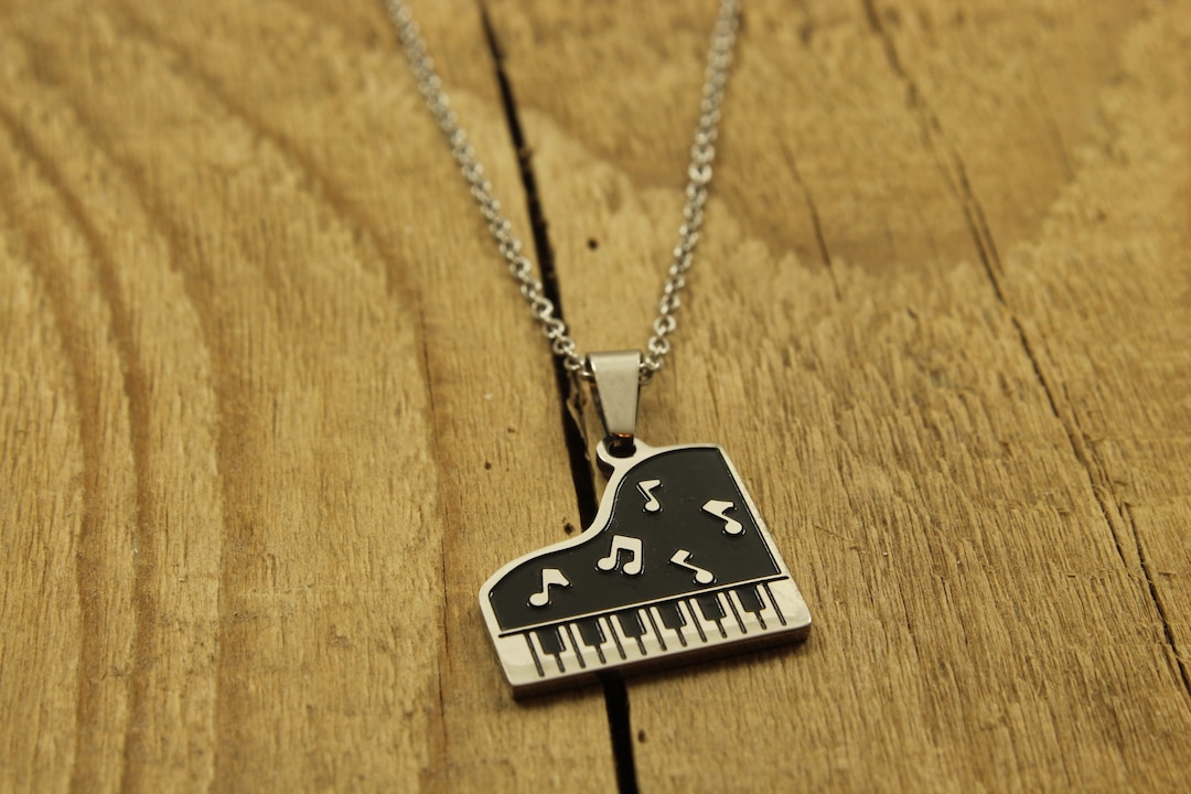 Piano Necklace, Silver Piano Necklace, Pianist Necklace, Piano Player ...