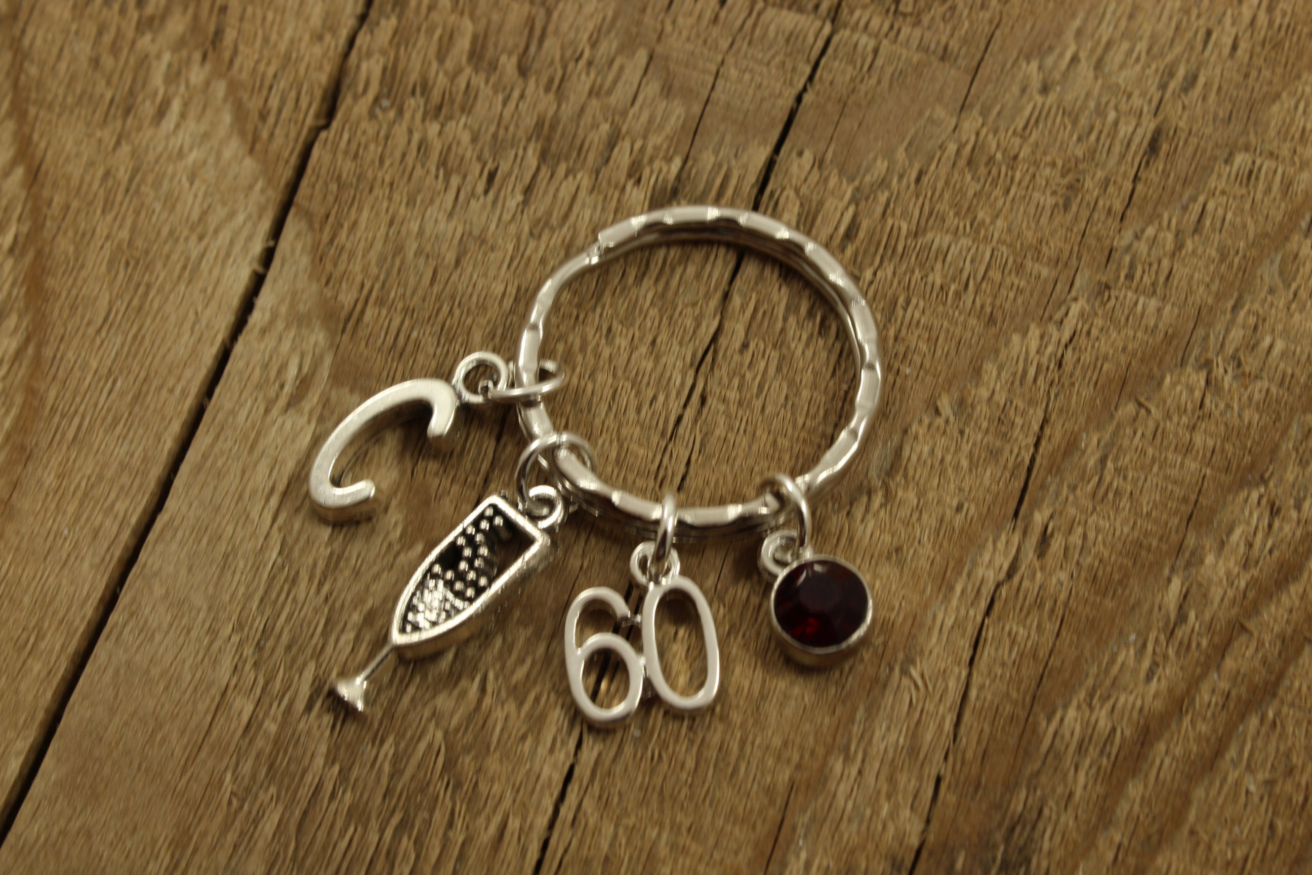 60 Keyring, 60 Keychain, Sixty Keyring, Personalised 60 Gift ...