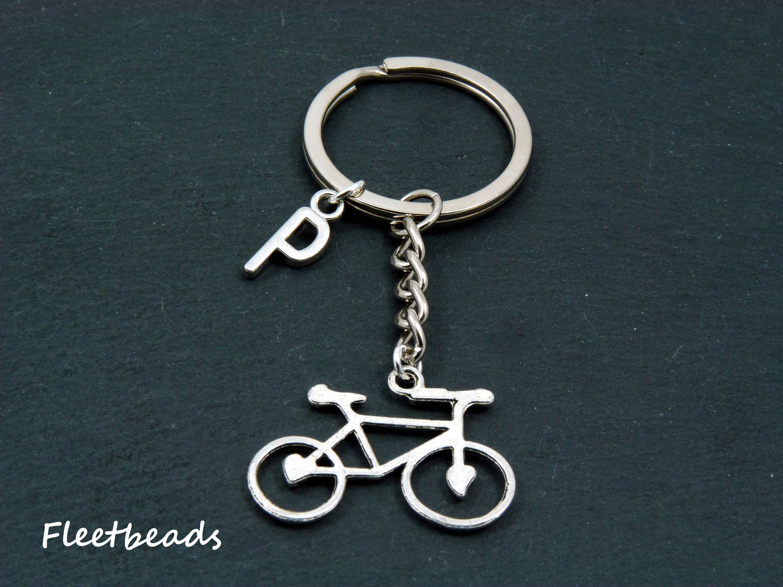 Cyclist Keyring, Bicycle Keychain, Bike Keychain, Personalised Cyclist ...