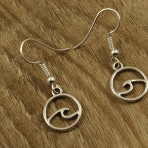 Silver Wave Earrings, Wave Earrings, Crest of Wave Earrings, Wave ...