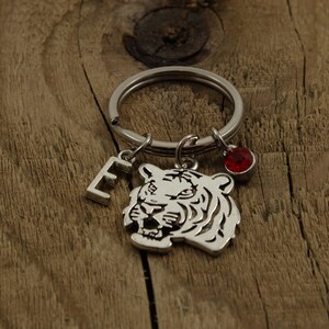 Tiger Keyring, Tiger Keychain, Tiger Bag Charm, Personalised Keyring ...