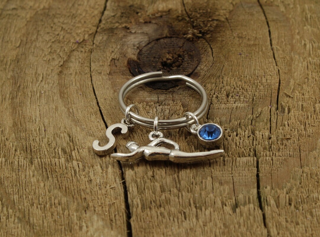 Swimmer Keyring, Swimming Keychain, Swim Keyring, Personalized Swimmer ...