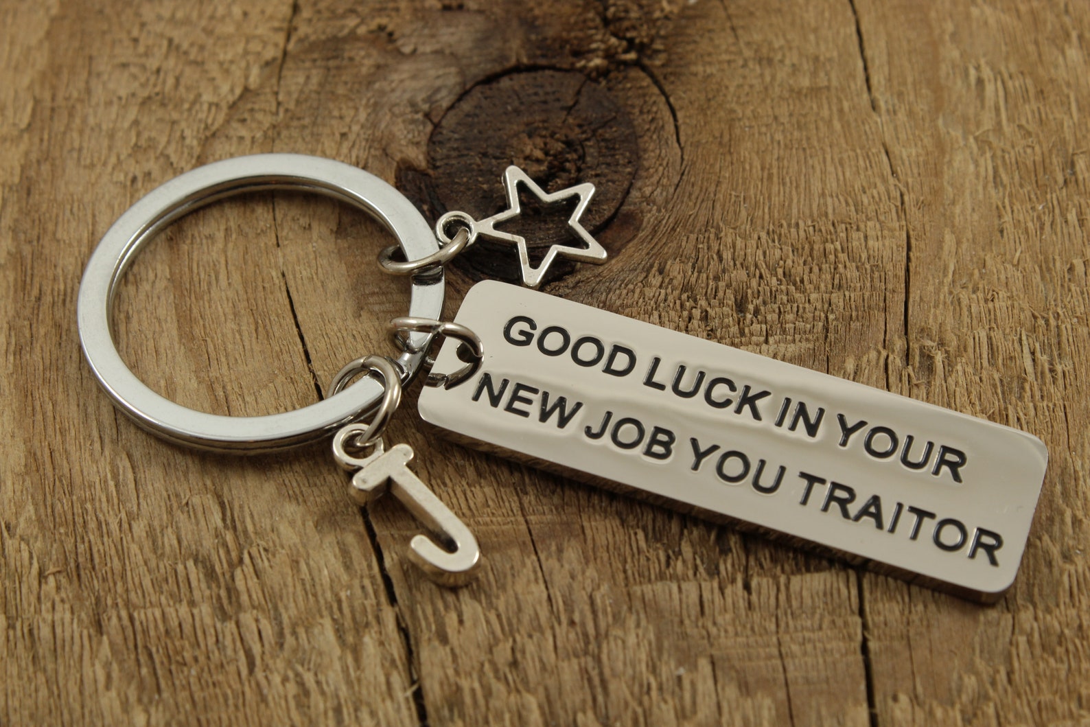 New Job Keychain Good Luck Keyring Traitor Gift Funny Good - Etsy