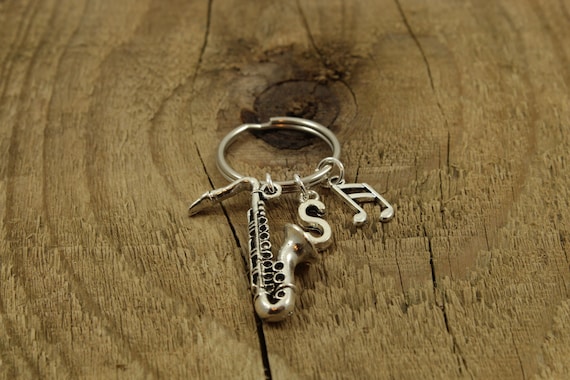 Saxophone Keychain Saxophone Keyring Personalised Saxophone | Etsy UK