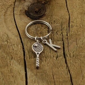 Tennis Keyring, Tennis Racket Keychain, Tennis Keychain, Personalised ...