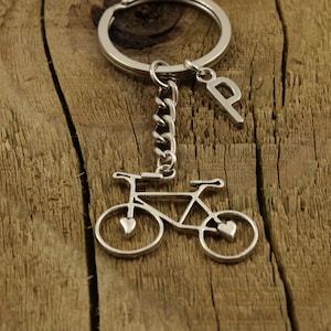Cyclist Keyring, Bicycle Keychain, Bike Keychain, Personalised Cyclist ...