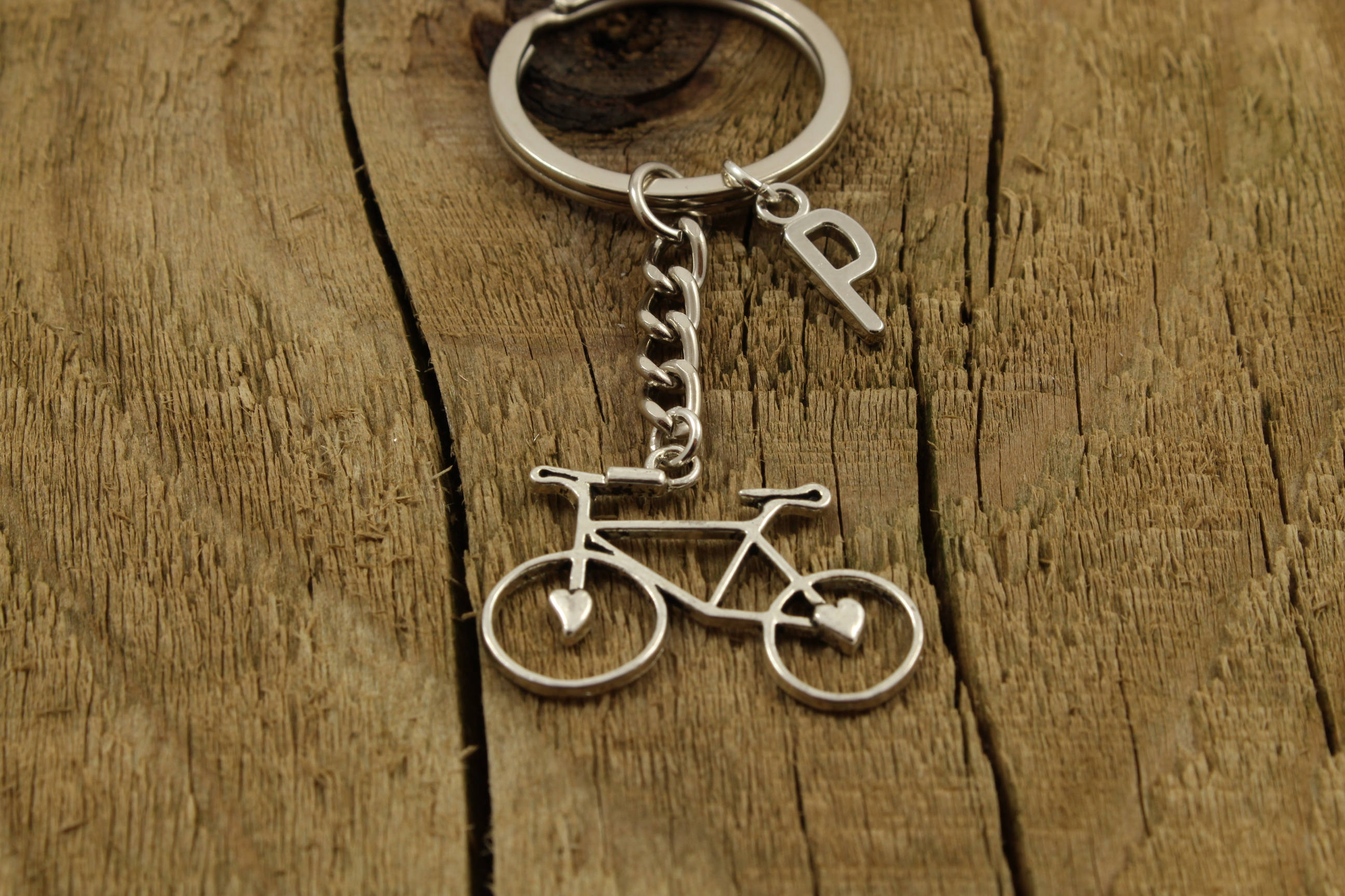 Cyclist Keyring, Bicycle Keychain, Bike Keychain, Personalised Cyclist ...