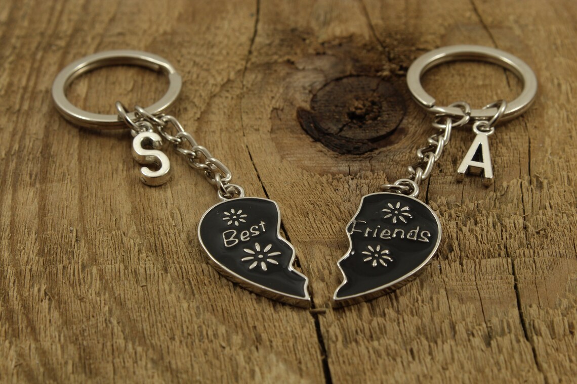 Best Friends Keychains Besties Keyring Gift Set Pair of Best - Etsy UK
