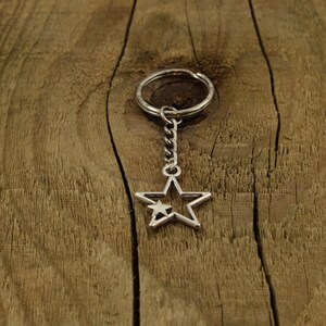 Star Keyring, Star Keychain, Silver Star Keyring, Star Gift, Astrology ...