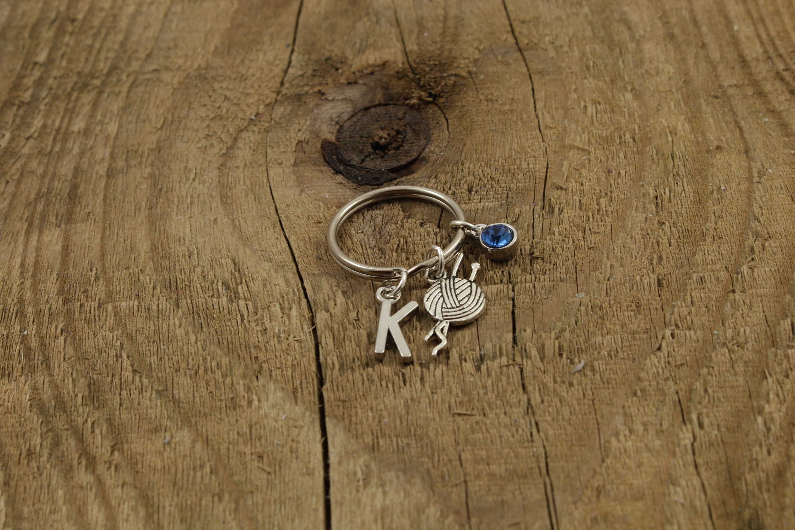 Knitting Keyring Knitting Keychain Personalized Knitter - Etsy