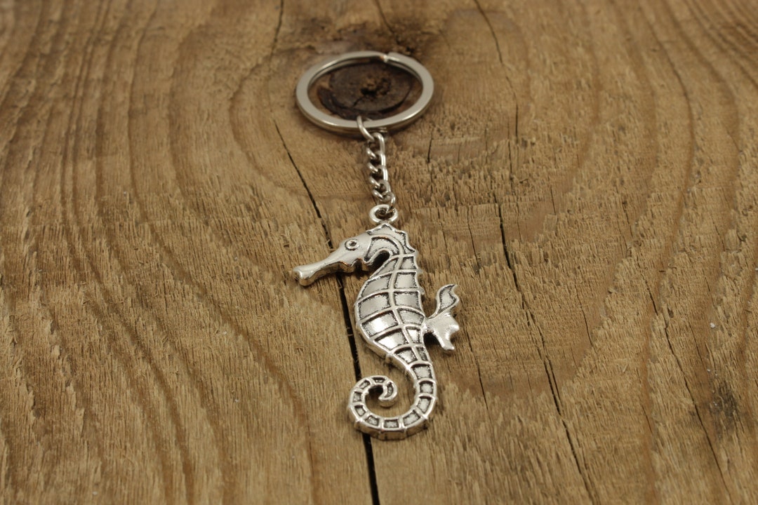 Seahorse Keyring, Seahorse Keychain, Personalised Keyring, Personalized ...
