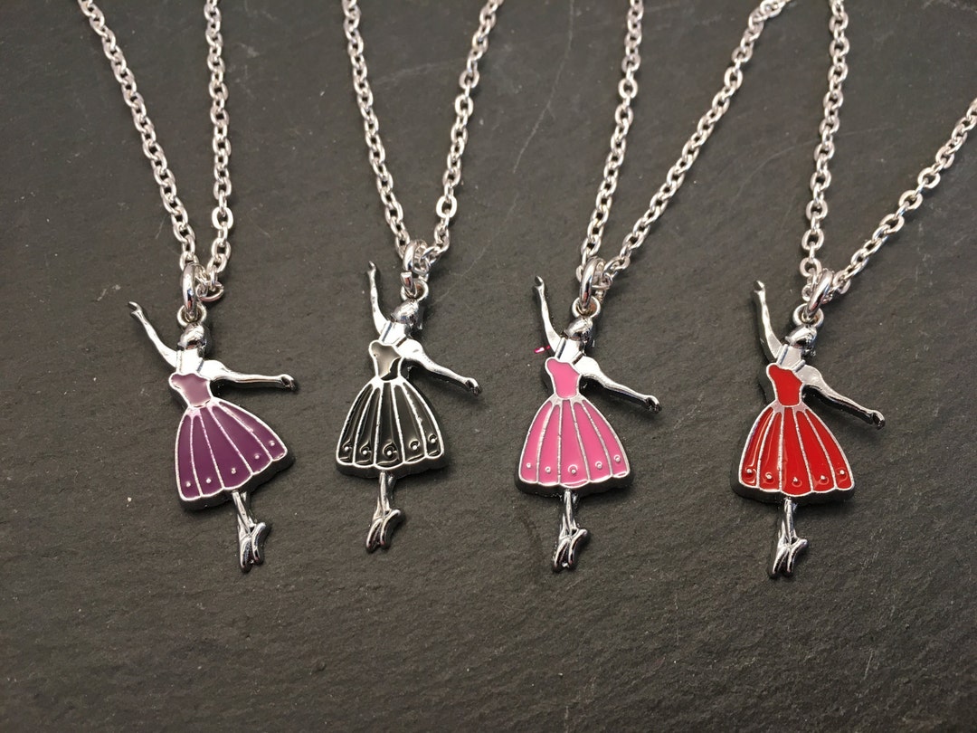 Dancer Charm Necklace, Dancer Necklace, Dancing Girl, Ballerina ...