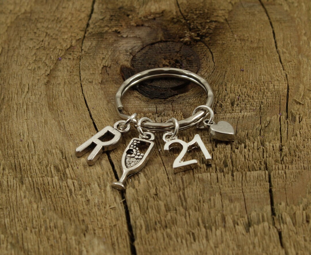 21 Keyring, 21 Keychain, Twenty-one Keyring, Personalised 21 Gift ...