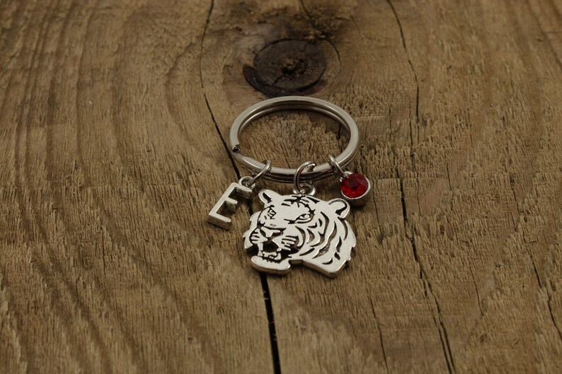 Tiger Keyring Tiger Keychain Tiger Bag Charm Personalised - Etsy