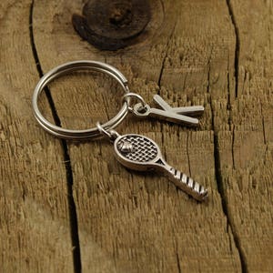 Tennis Keyring, Tennis Racket Keychain, Tennis Keychain, Personalised ...