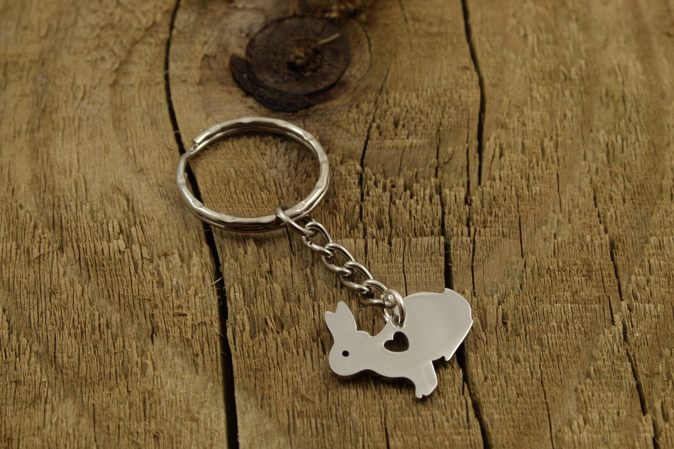 Rabbit Keyring Rabbit Keychain Silver Bunny Bag Charm Bunny - Etsy UK