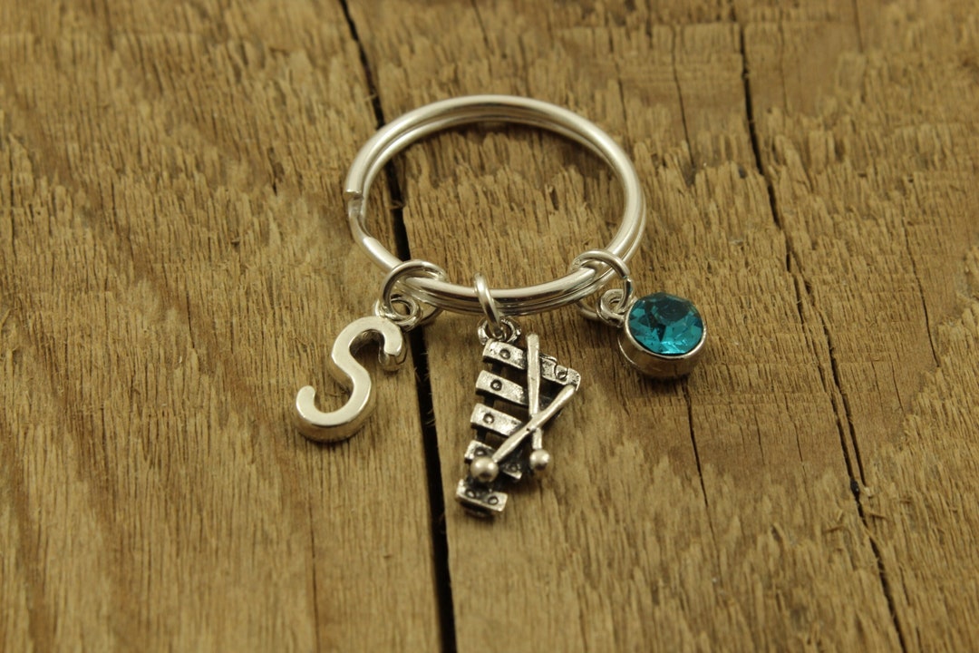 Xylophone Keyring, Xylophone Keychain, Xylophone Player, Personalised ...