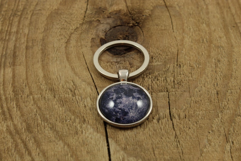 Full Moon Keyring, Moon Keychain, Moon Keyring, Galaxy Gift, Galaxy ...