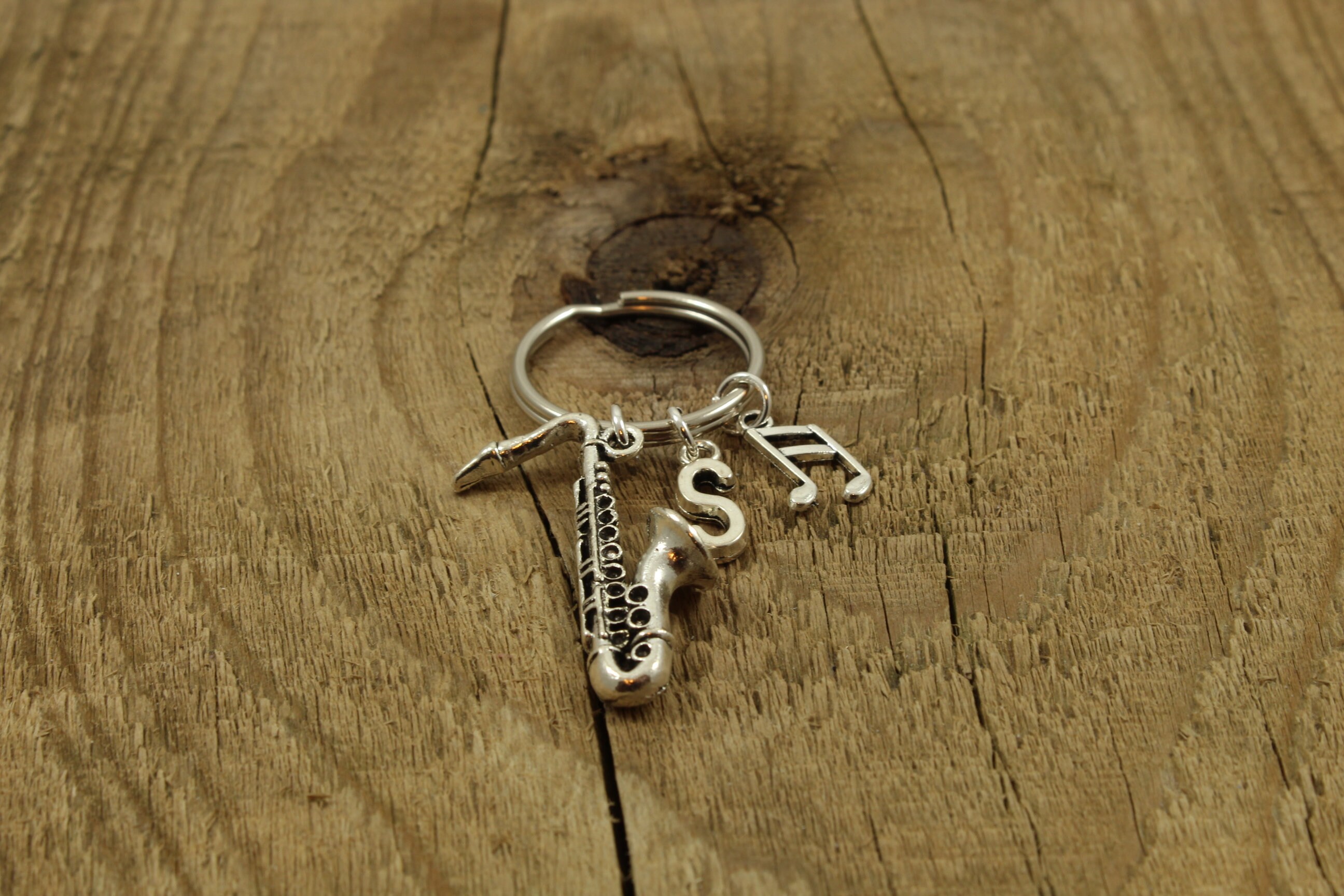Saxophone Keychain, Saxophone Keyring, Personalised Saxophone Gift ...