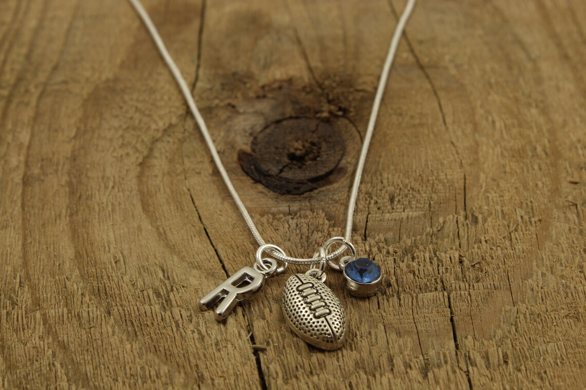 Rugby Necklace, Rugby Pendant, Rugby Ball Necklace, Personalised ...