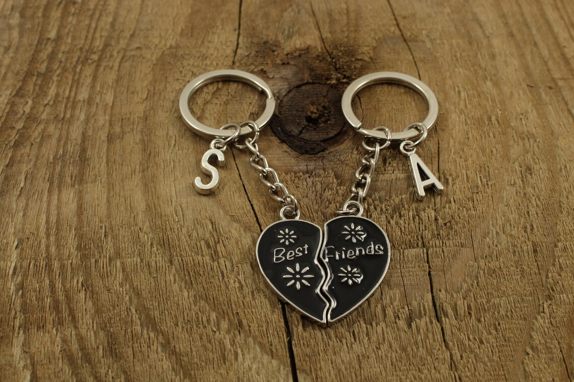 Best Friends Keychains Besties Keyring Gift Set Pair of Best - Etsy UK