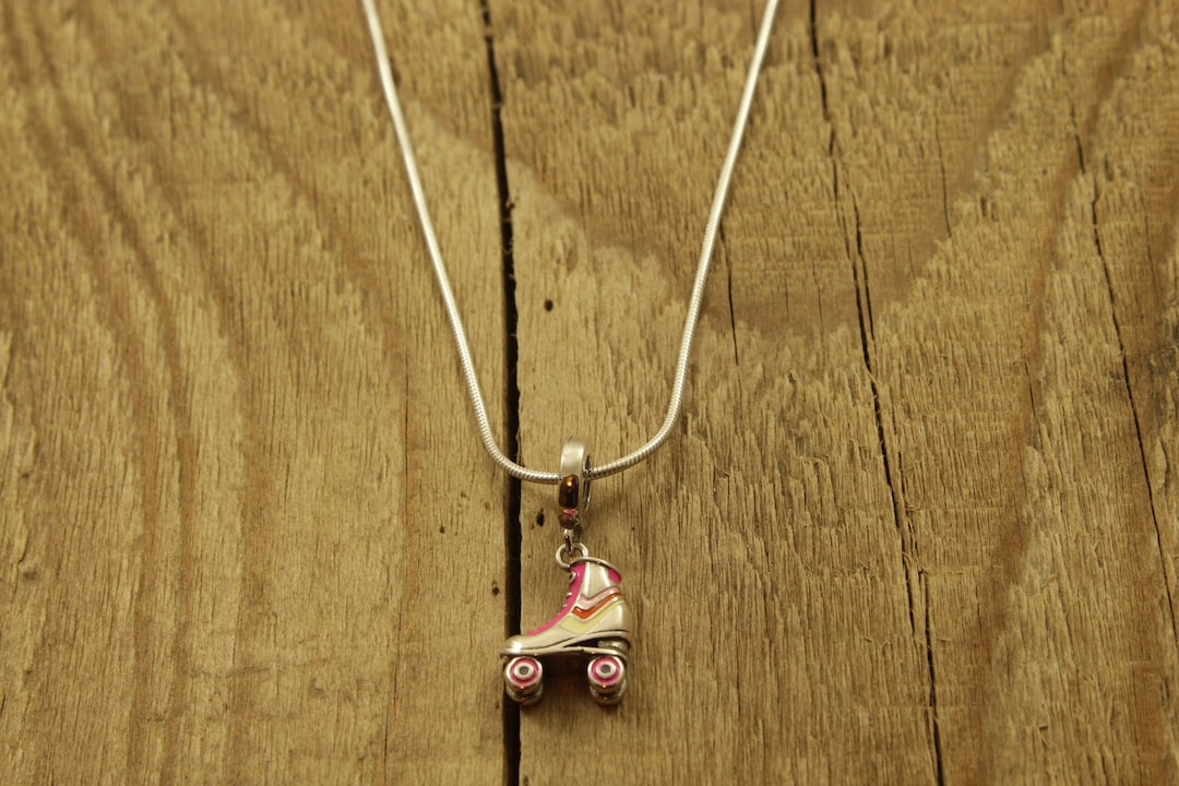 Roller Skate Pendant Necklace, Skater Necklace, Roller Skate Pendant ...