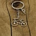 Cyclist Keyring, Bicycle Keychain, Bike Keychain, Personalised Cyclist ...
