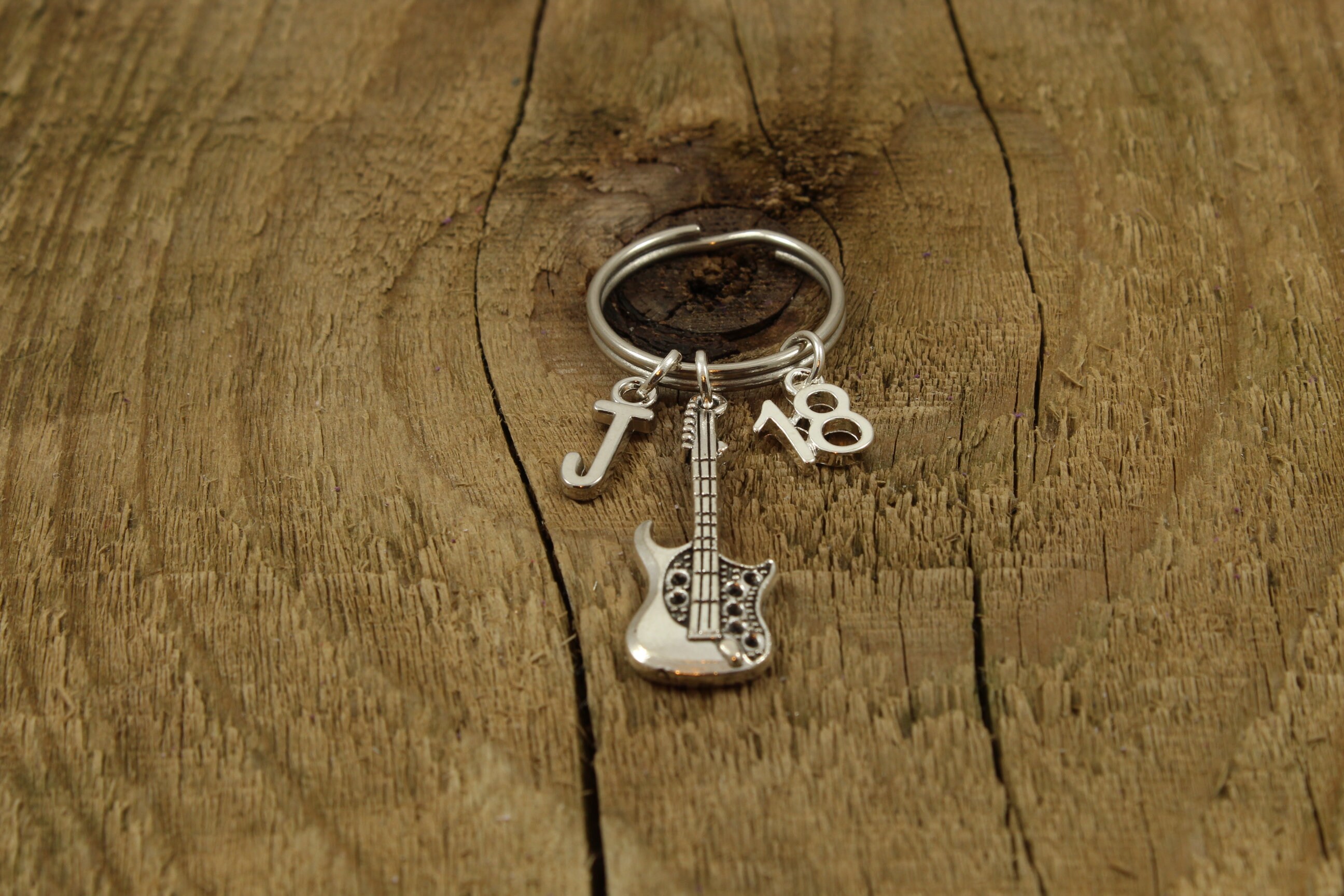 Guitar keyring guitar keychain guitarist keyring | Etsy