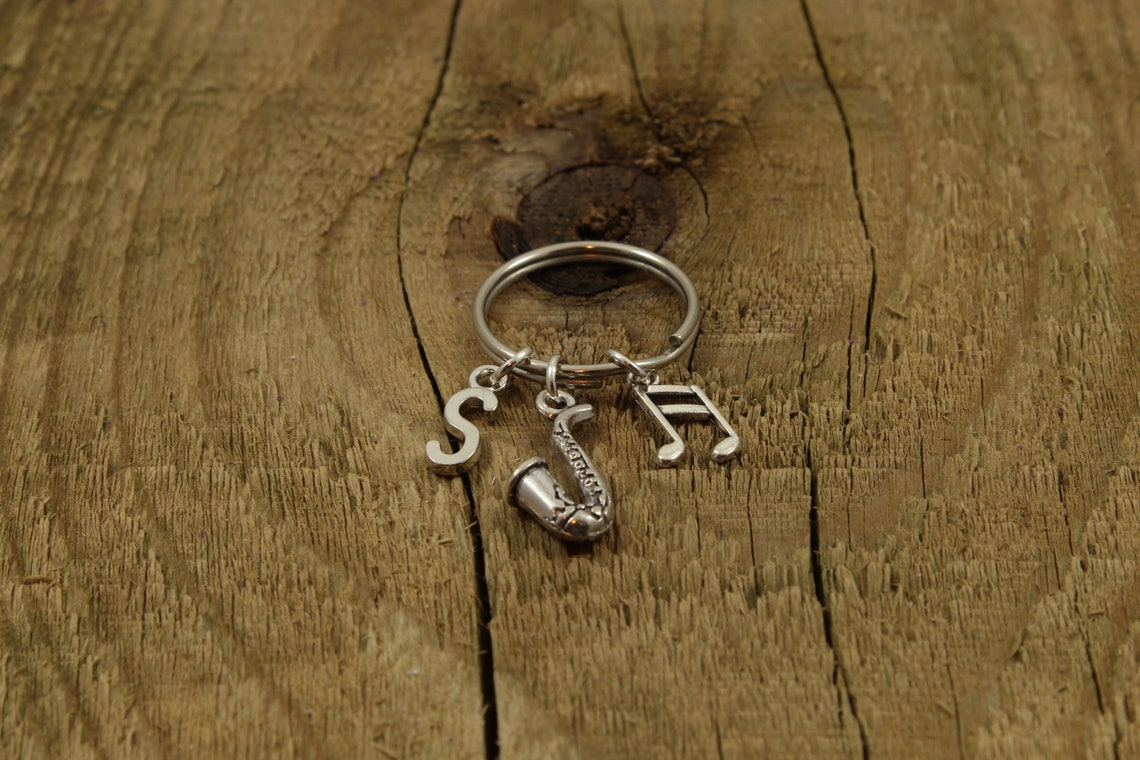 Saxophone keyring saxophone keychain personalised saxophone | Etsy