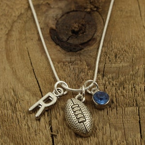 Rugby Necklace, Rugby Pendant, Rugby Ball Necklace, Personalised ...