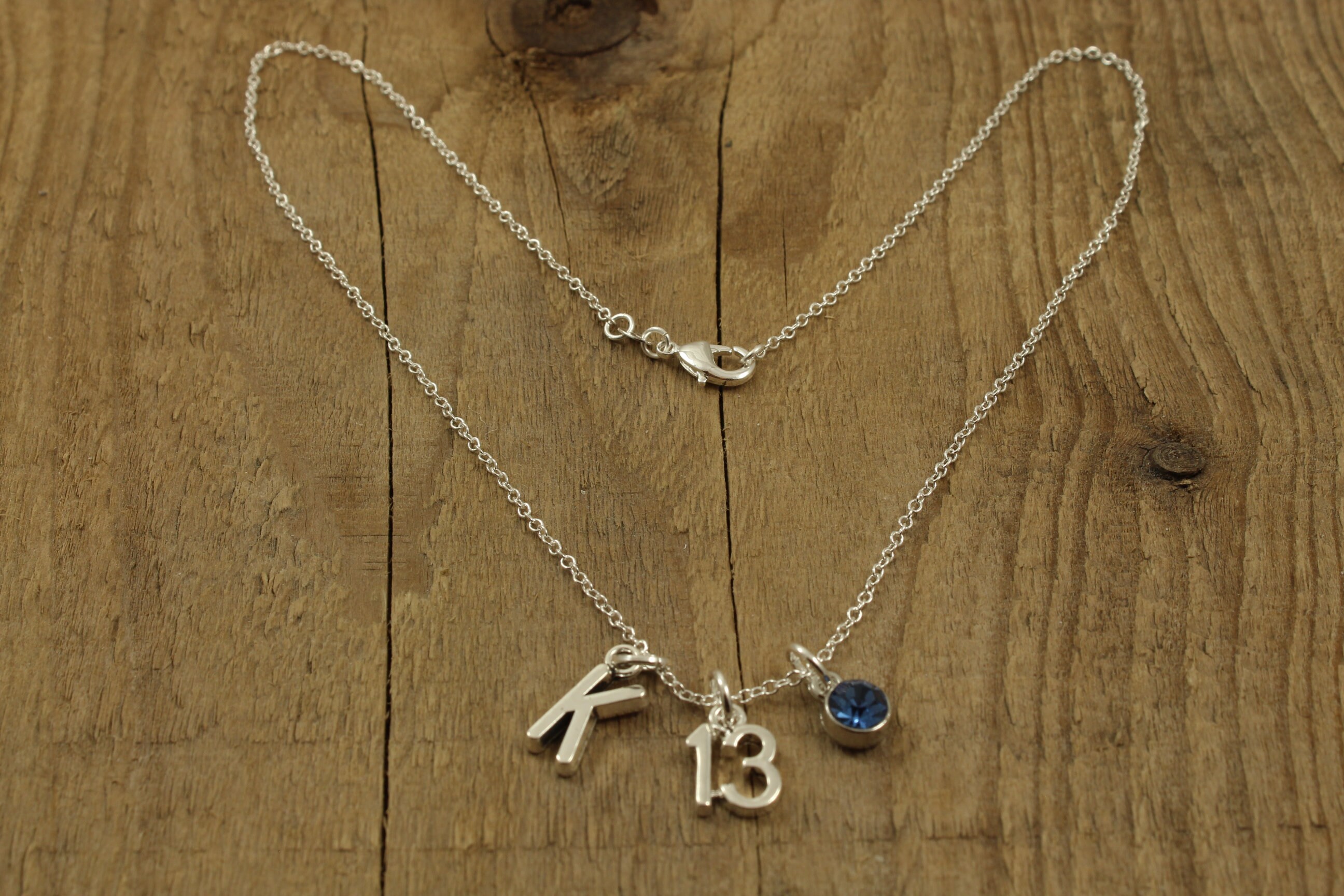 Silver 13 Necklace, 13th Birthday Gift, 13th Birthday Necklace, 13 ...