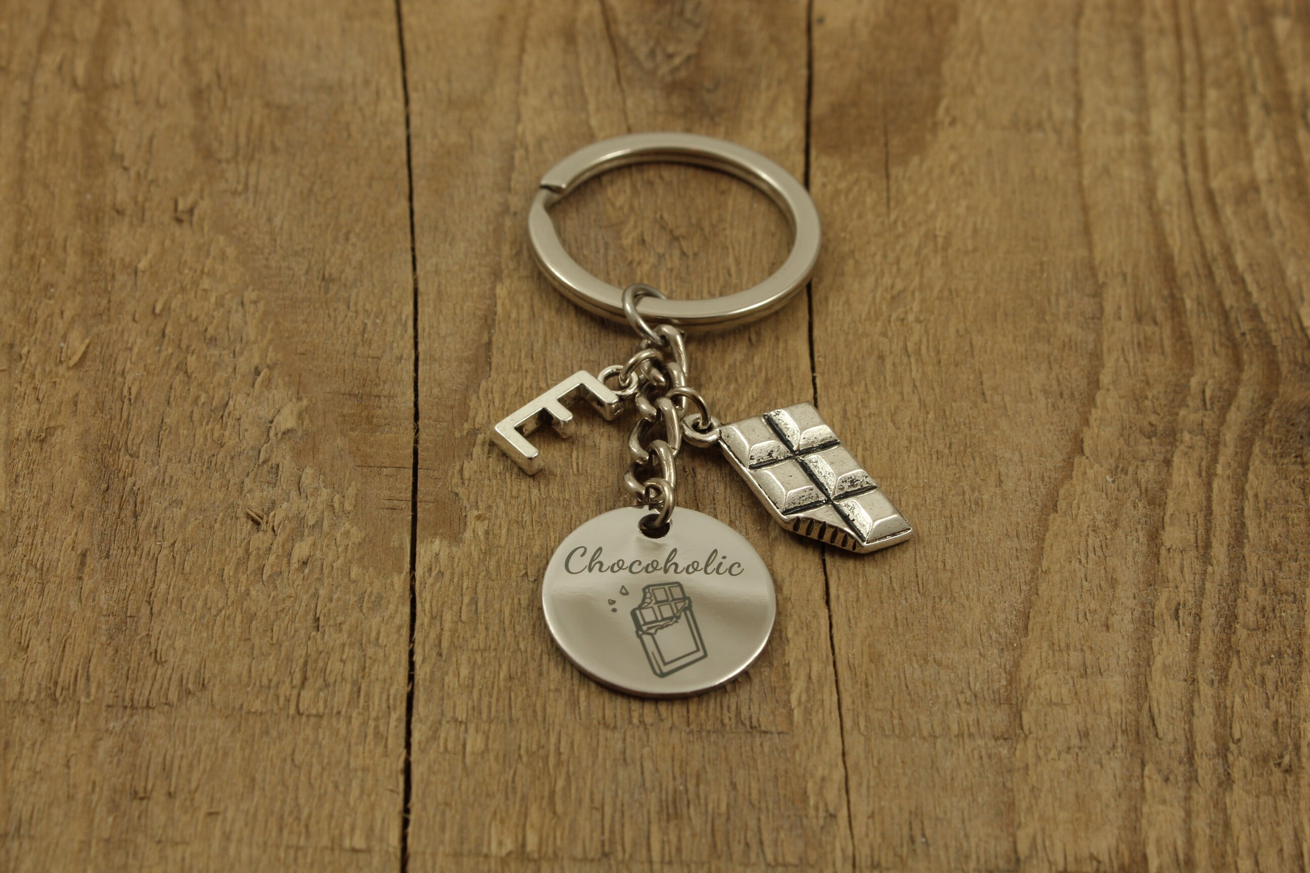 Chocoholic keyring chocoholic keychain chocolate lover | Etsy