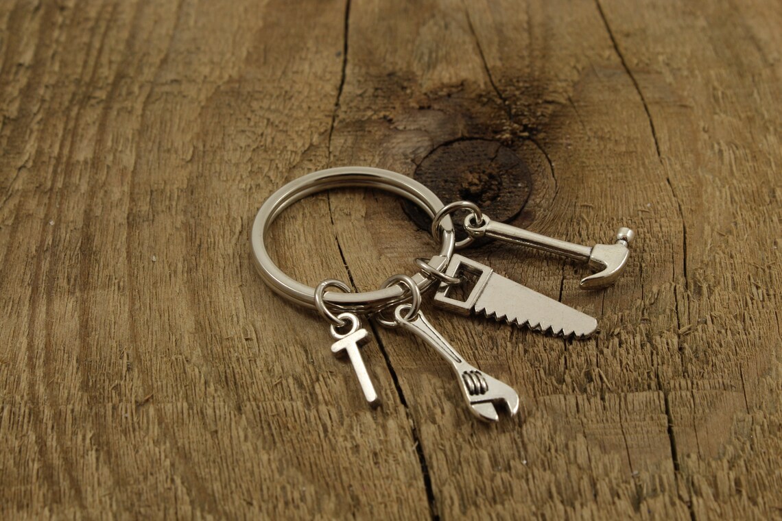 Tool Keychain, Tool Keyring, Handyman Keychain, Personalised Handyman ...