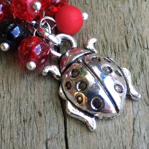Ladybird Bag Charm, Silver Ladybird Keyring, Ladybird Charm Keyring ...